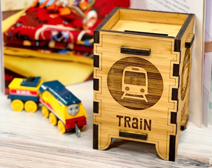 Personalized Boys Train Piggy Bank, Childrens Car Money Box, Kids Plane ...