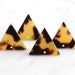 4 Dark Tortoise Shell Triangle Flag Beads, Amber Triangle Chevron ...