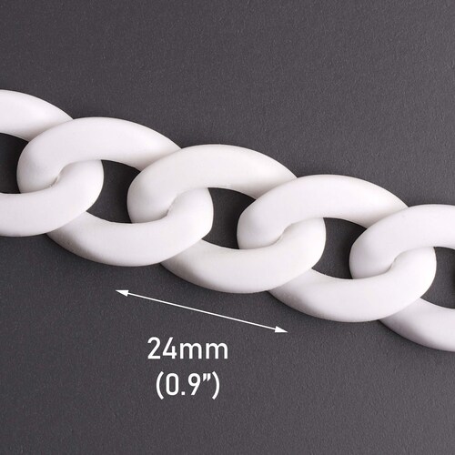 1ft Matte White Plastic Chain Links 24 X 17mm Premium - Etsy