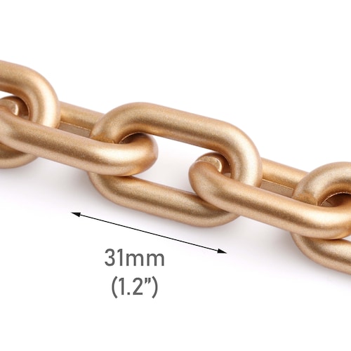 1ft Matte Gold Plastic Chain Links 31 X 19mm Satin Finish - Etsy