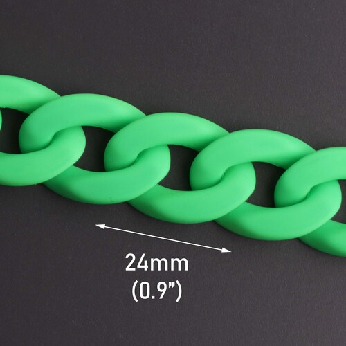 1ft Matte Neon Yellow Plastic Chain Links 24 X 17mm Cuban | Etsy