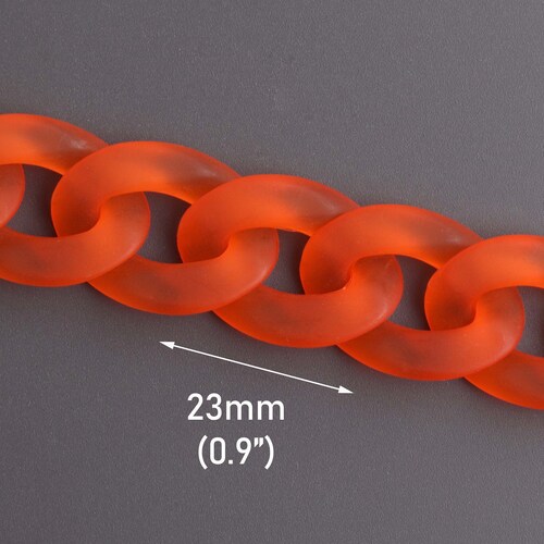 1ft Citrus Orange Chain Links 23 X 17mm Wholesale Acrylic - Etsy