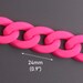 1ft Matte Neon Pink Plastic Chain Links, 24 X 17mm, Flat Curb ...