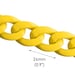 1ft Matte Yellow Plastic Chain Links, 24 X 17mm, Twisted Curb Chain ...