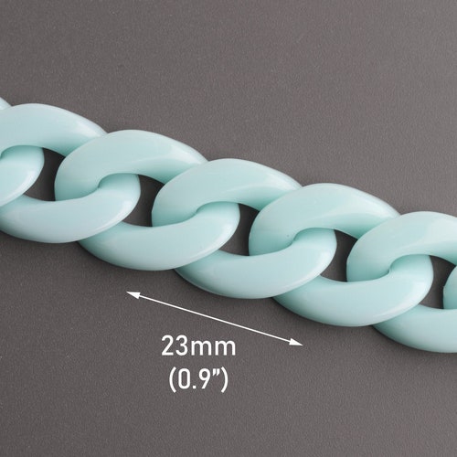 1ft Matte Steel Blue Acrylic Chain Links 28 X 20mm Plastic - Etsy