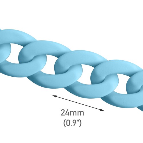 1ft Sky Blue Plastic Chain Links 23mm X 17mm Lucite Bracelet - Etsy