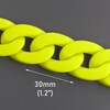 1ft Matte Neon Pink Plastic Chain Links, 24 X 17mm, Flat Curb ...