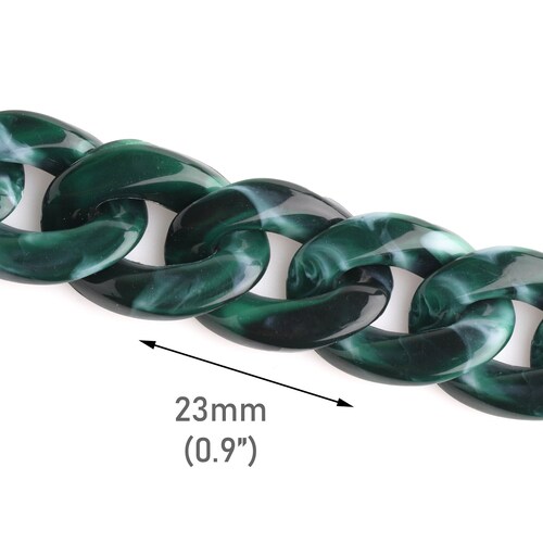 1ft Forest Green Plastic Chain Links 23x17mm Small Purse | Etsy