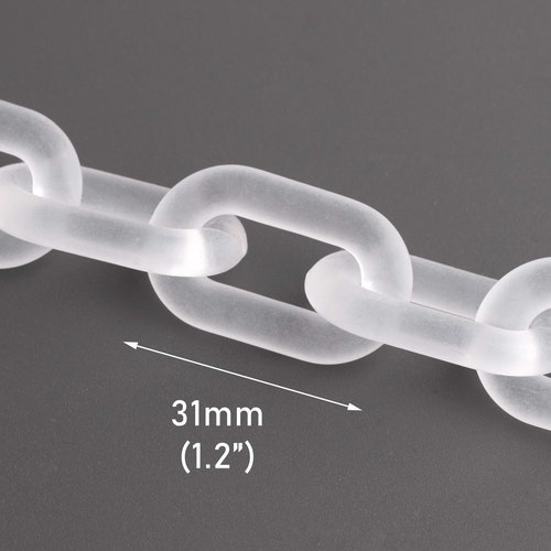1ft Clear Plastic Chain Links 28 X 17mm Transparent Chunky - Etsy