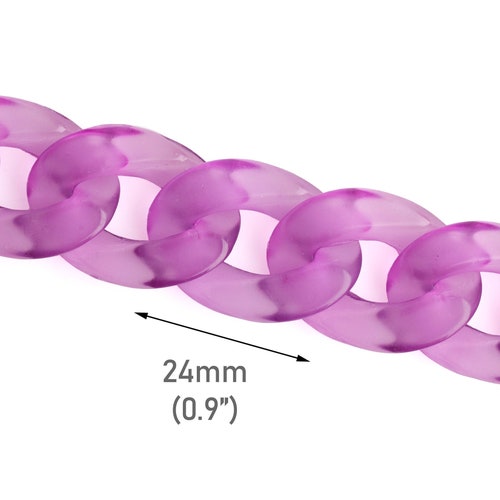 1ft Clear Plastic Chain Links 28 X 17mm Transparent Chunky - Etsy