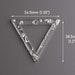 2 Large Triangle Charms With Silver Flecks, 34.5 X 30.5mm, Geometric ...