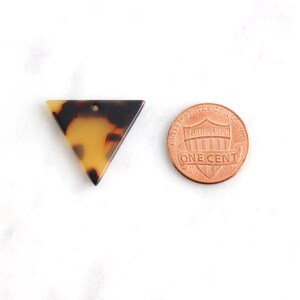 4 Dark Tortoise Shell Triangle Flag Beads, Amber Triangle Chevron ...