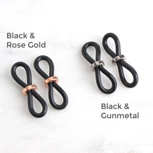Premium Eyeglass Loops - 1 Pair, Findings Eyeglass Grips, Rubber ...