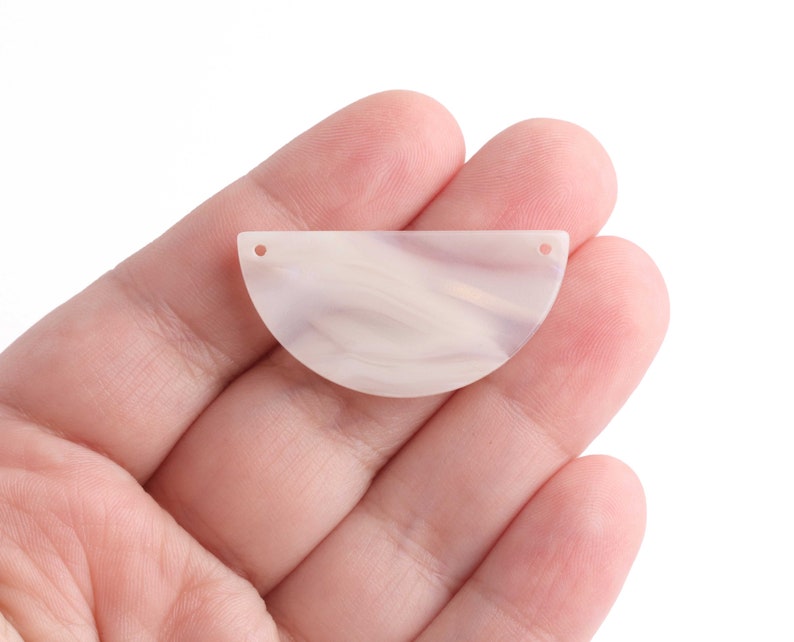 2 Cream Half Moon Connectors With 2 Holes 37 X 18mm Gold and - Etsy