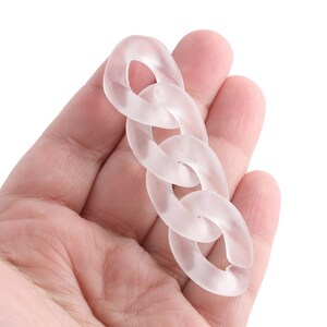 1ft Frosted Clear Acrylic Chain, 30 X 20mm, XL Chunky Purse Chain ...