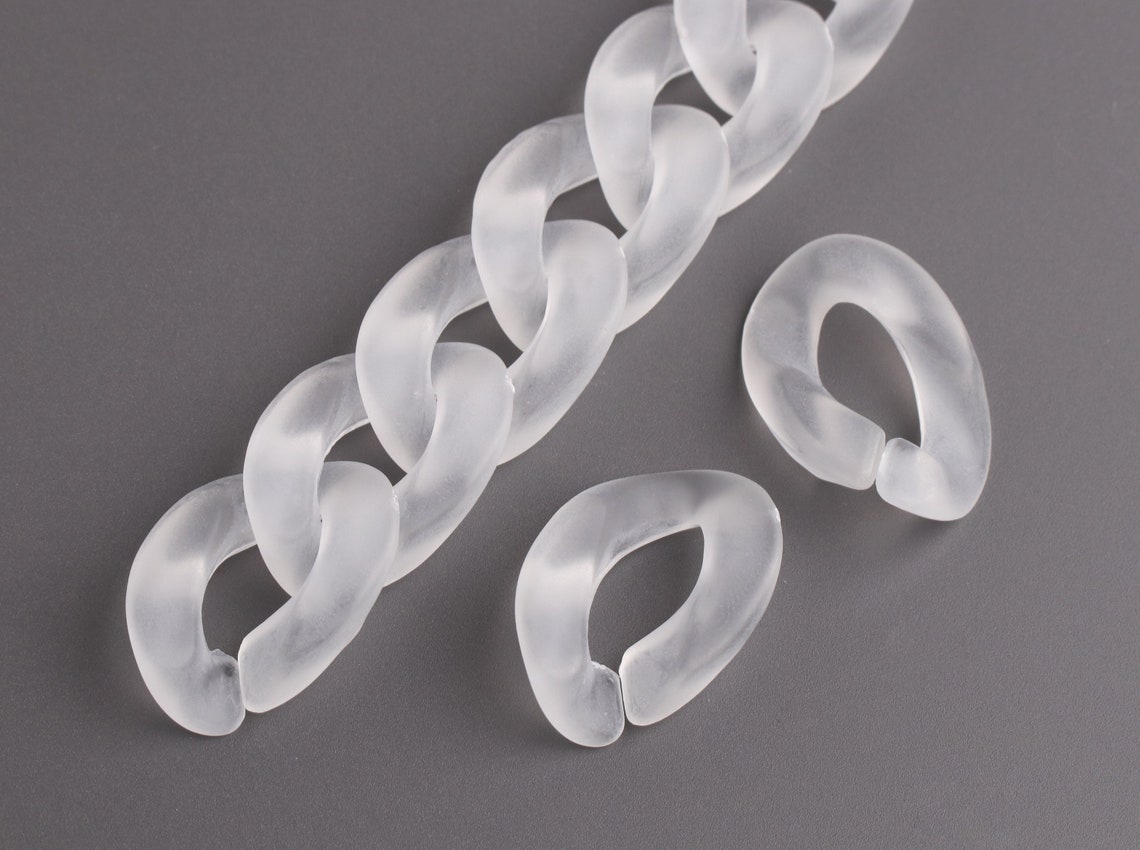 1ft Frosted Clear Acrylic Chain 30 X 20mm XL Chunky Purse - Etsy