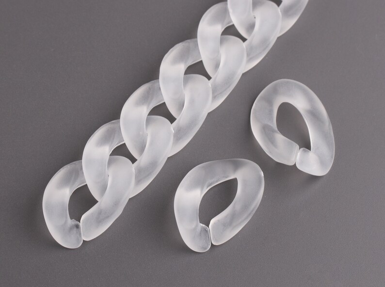 1ft Frosted Clear Acrylic Chain 30 X 20mm XL Chunky Purse - Etsy