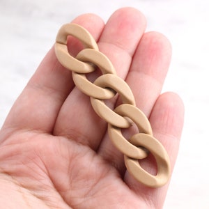 1ft Light Brown Chain, 24x17mm Plastic Chain Links, Chunky Acrylic ...
