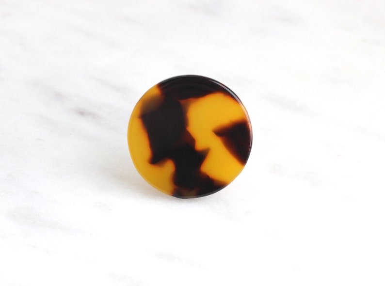 4 Tortoise Shell Round Circles Plastic Blanks Resin Tortoise | Etsy