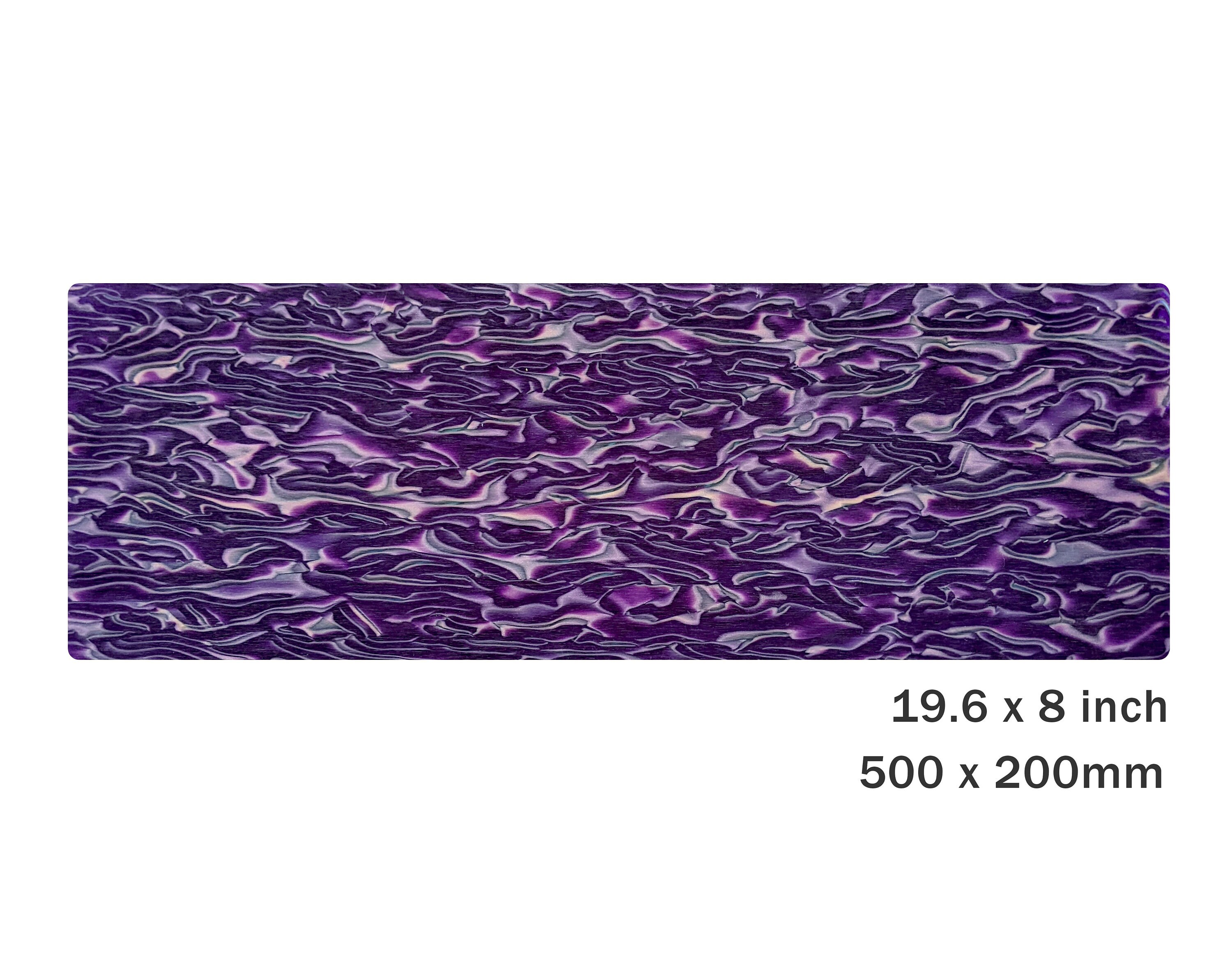 Cellulose Acetate Sheet in Purple Hurricane, 19.6 X 8 Inch, 2.5mm Thick ...