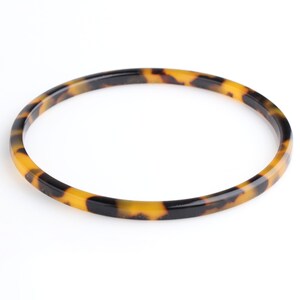 1 Tortoise Shell Bracelet, Thin and Skinny, Acetate Plastic, Tortoise Bangle Bracelet ...