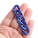 1ft Lightning Blue Plastic Chain Links, 24 X 17mm, Large Cuban Link ...
