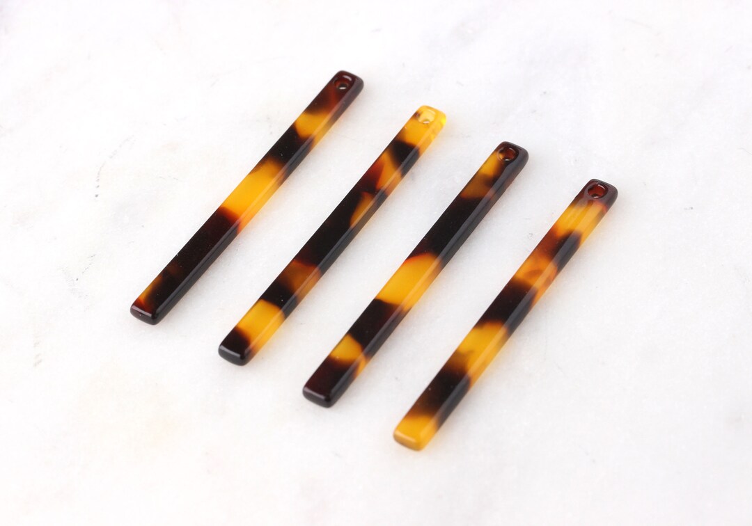 4 Extra Long Bars, Tortoiseshell Earring Findings Chandelier, Long ...