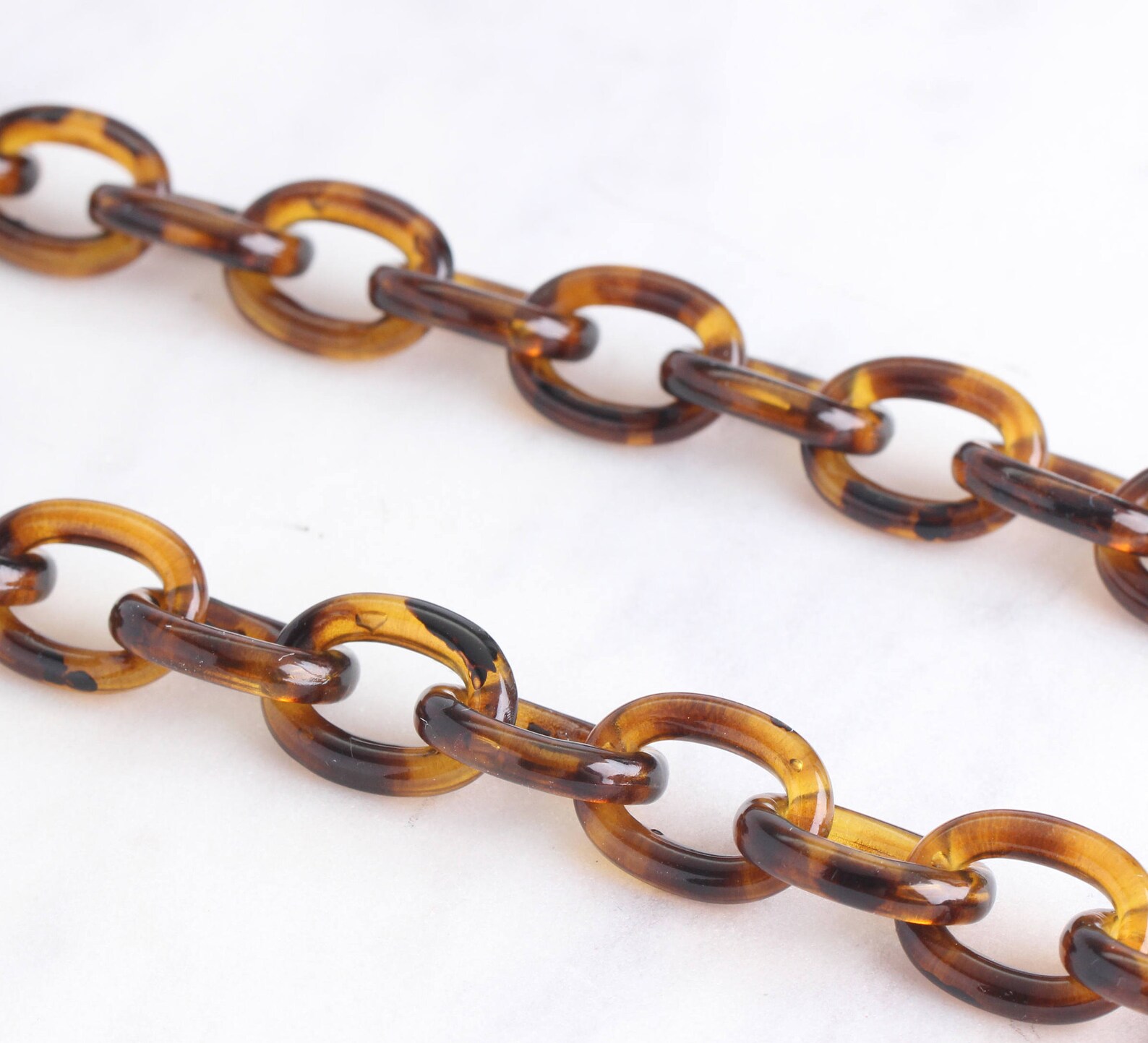 5ft Tortoise Shell Chain 18x13mm Large Plastic Chain Vintage - Etsy