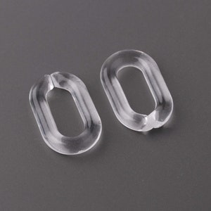 1ft Clear Plastic Chain Links, 28 X 17mm, Transparent, Chunky Eyeglass ...