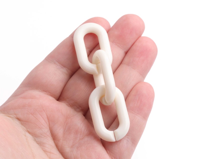 1ft Bone White Plastic Chain Links 31 X 19mm Loose - Etsy
