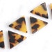 4 Dark Tortoise Shell Triangle Flag Beads, Amber Triangle Chevron ...