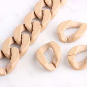 1ft Pale Brown Chunky Chain, 30x22mm Plastic Chain Link Necklace ...