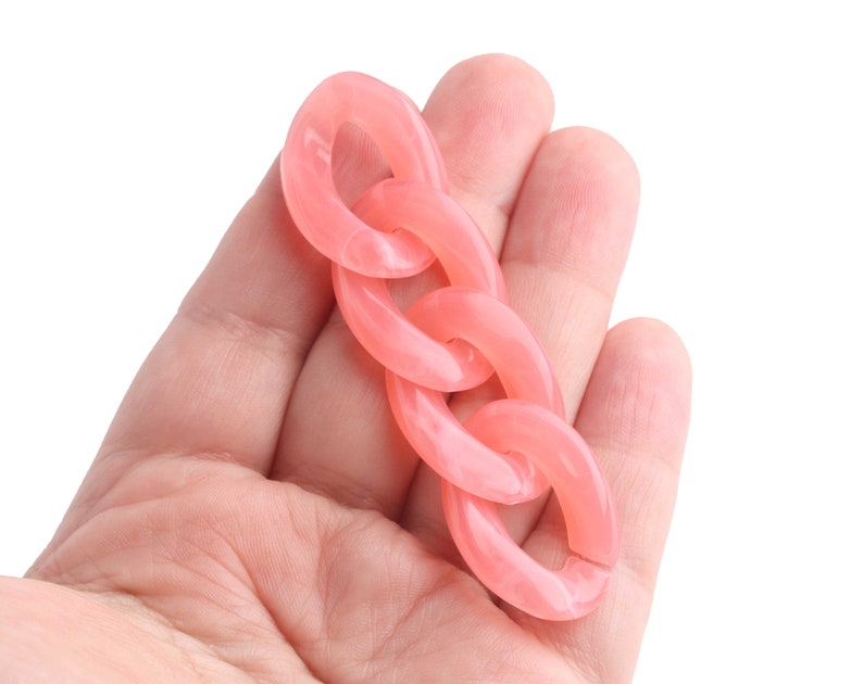 1ft Natural Pink Plastic Chain Links 29 X 21mm Light Pink - Etsy