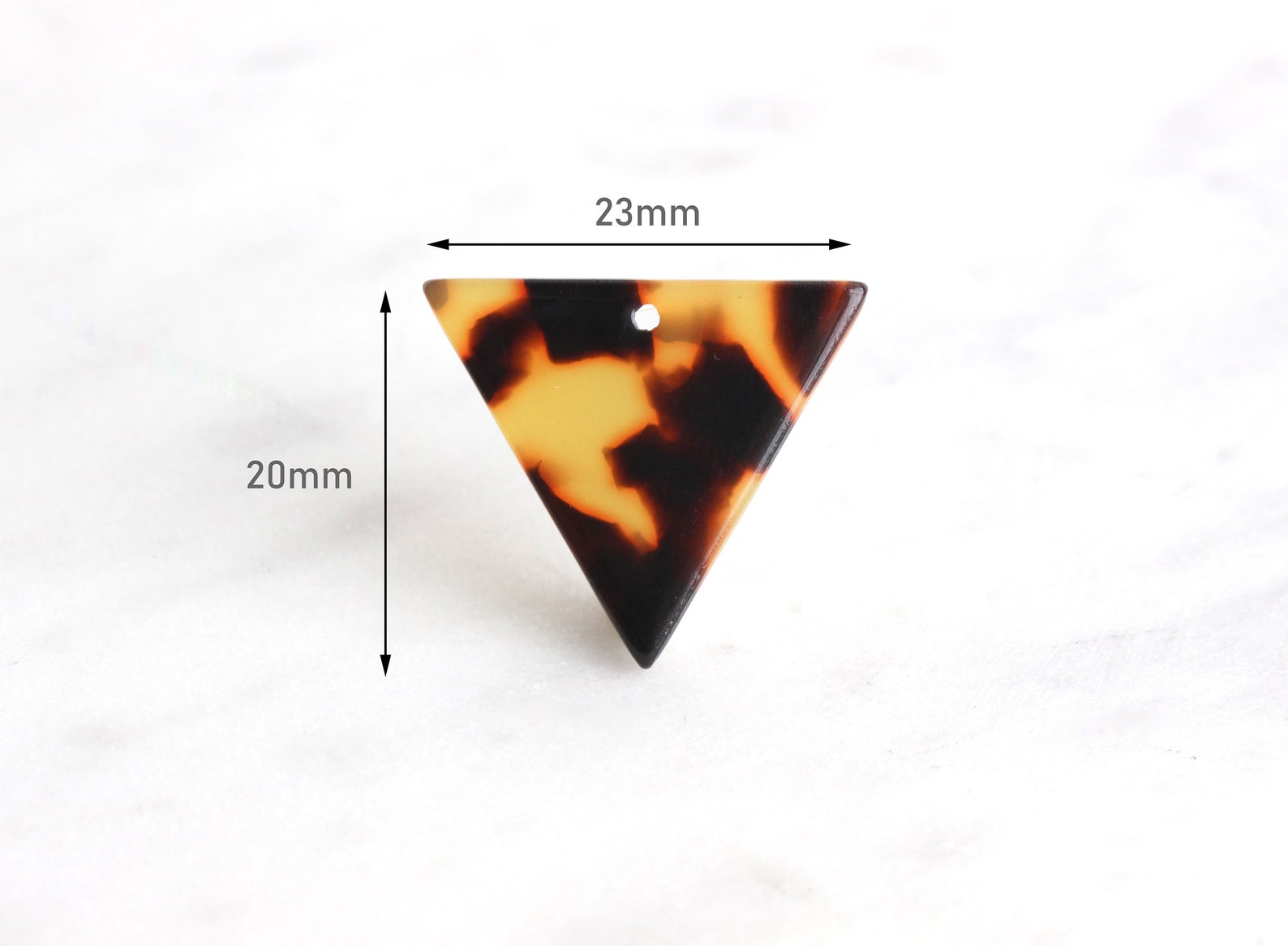4 Dark Tortoise Shell Triangle Flag Beads Amber Triangle - Etsy