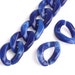 1ft Lightning Blue Plastic Chain Links, 24 X 17mm, Large Cuban Link ...