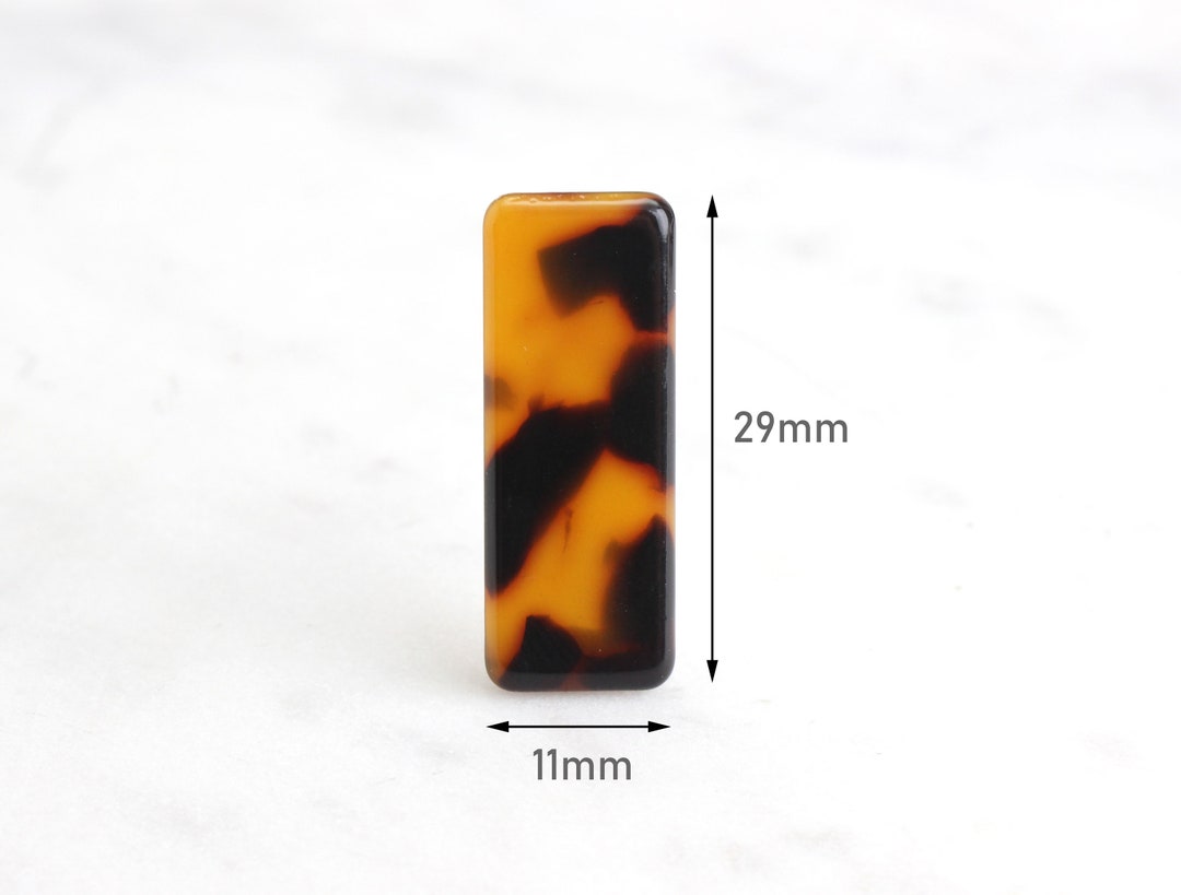 LAST ONES, 4 Acrylic Tortoise Shell Rectangle Blanks, Orange Tortoise ...