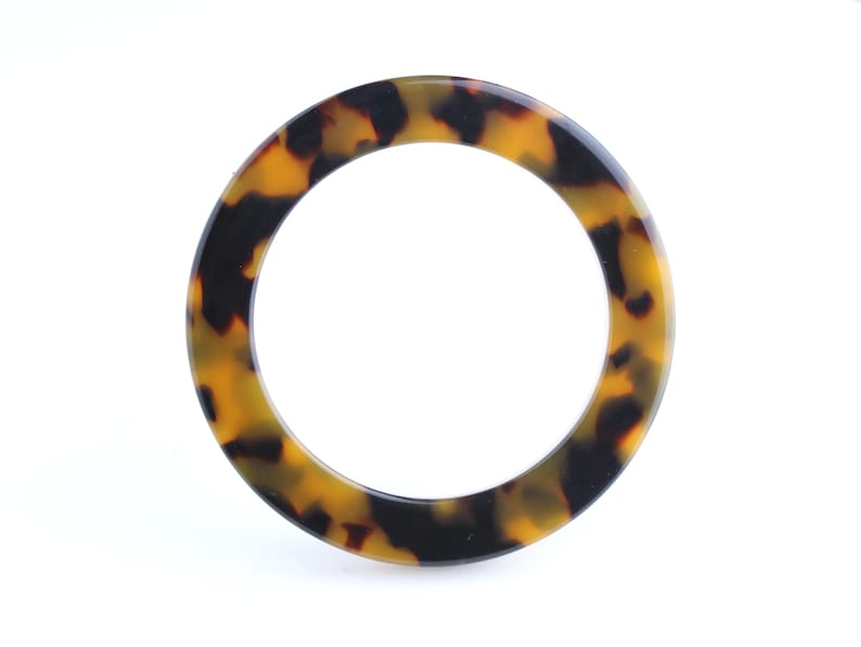 1 Tortoise Shell Ring, Large Acetate Circle, Swimsuit Rings, Bag ...