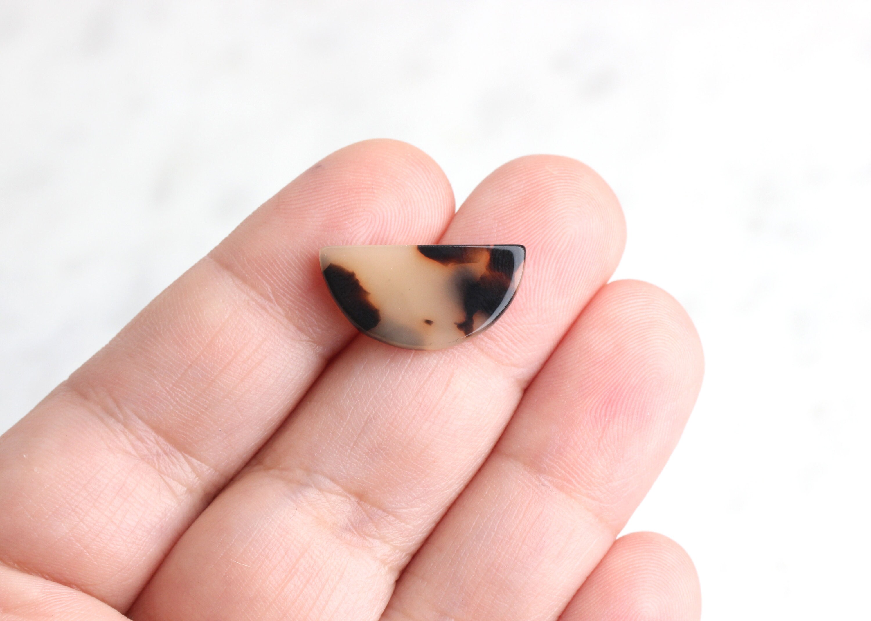 4 Blonde Tortoise Shell Half Moon Shapes 20x10 Mm Faux Turtle - Etsy