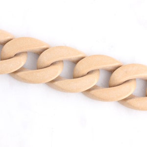 1ft Pale Brown Chunky Chain, 30x22mm Plastic Chain Link Necklace ...