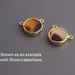 4 Round Bezel Cup Links, 10mm Bezel Setting, Gold Bezel Connector ...