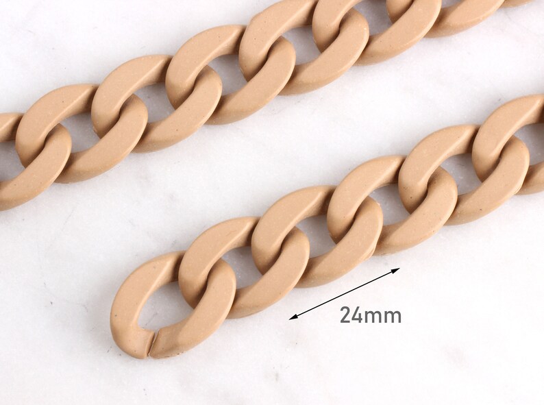 1ft Light Brown Chain 24x17mm Plastic Chain Links Chunky - Etsy