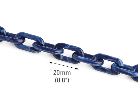 1ft Navy Blue Plastic Chain With Paperclip Links 20 X 11mm | Etsy