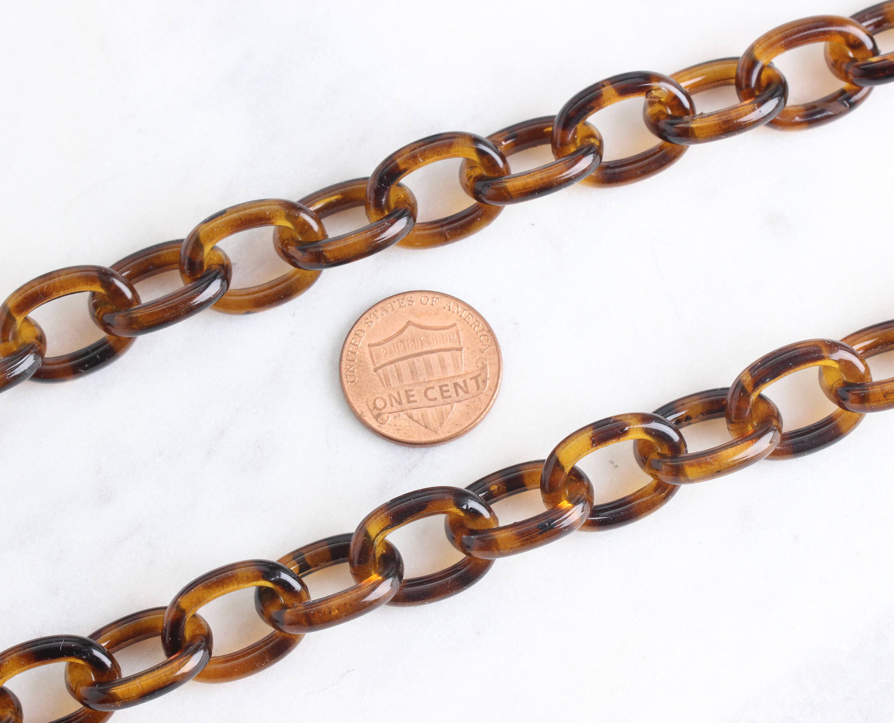 5ft Tortoise Shell Chain 18x13mm Large Plastic Chain Vintage - Etsy