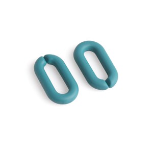 1ft Matte Turquoise Blue Chain Links, 20 X 11mm, Small Paperclip Chain ...