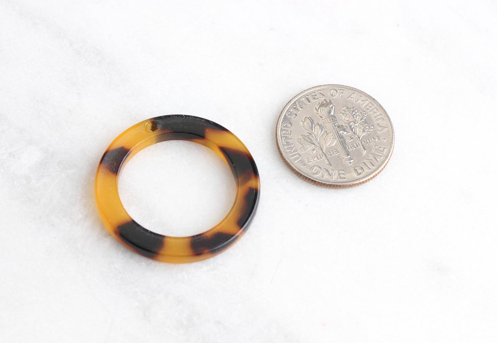 4 Tortoise Shell O Rings 24mm, Acetate Tortoise Rings With Hole Plastic ...
