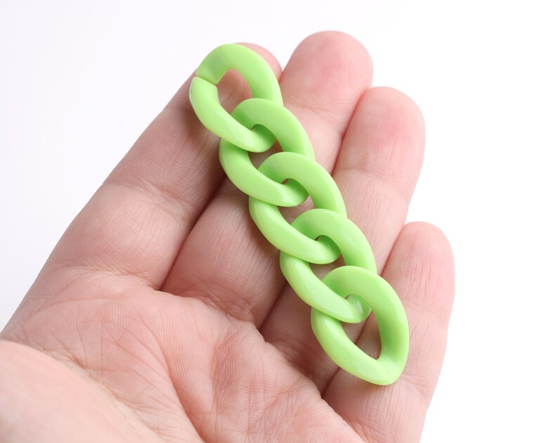 1ft Lime Green Acrylic Chain Links 23mm X 17mm Loose Open - Etsy