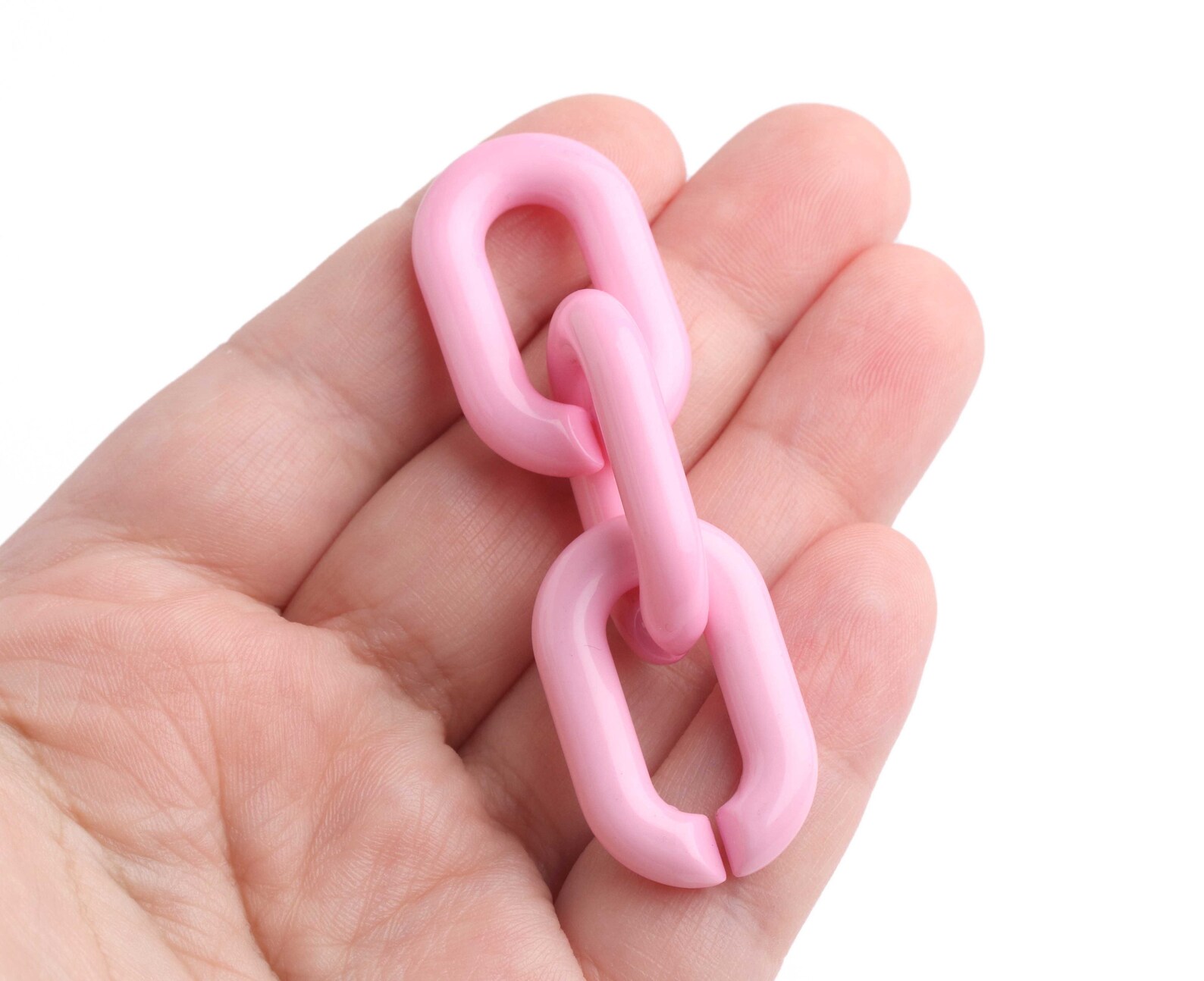 1ft Baby Pink Plastic Chain Links, 31 X 19mm, Light Pink Chain for ...