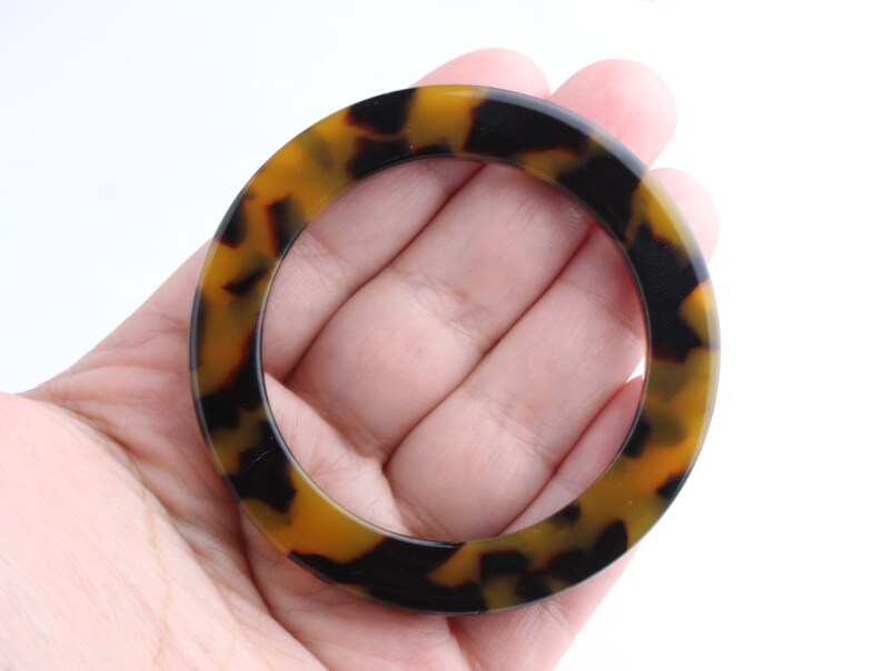 1 Tortoise Shell Ring, Large Acetate Circle, Swimsuit Rings, Bag ...