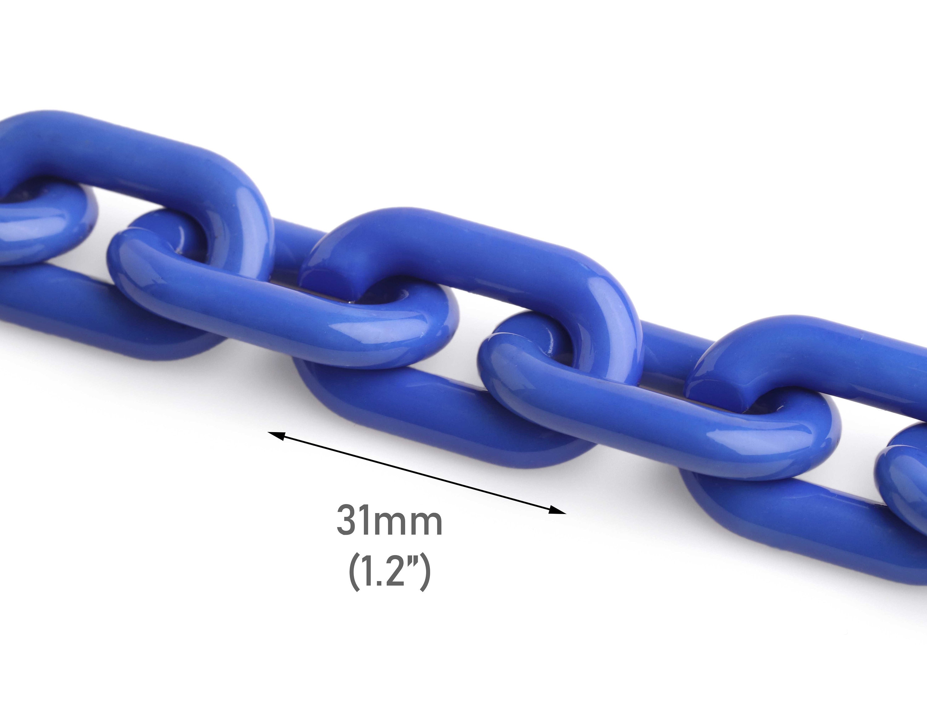 1ft Cobalt Blue Plastic Chain Links 31 X 19mm Acrylic Purse - Etsy