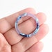 2 Thin Ring Connectors in Transparent Blue Tortoise Shell, Acetate ...